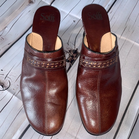 Sofft | Shoes | Sofft Leather Mule Clogs | Poshmark